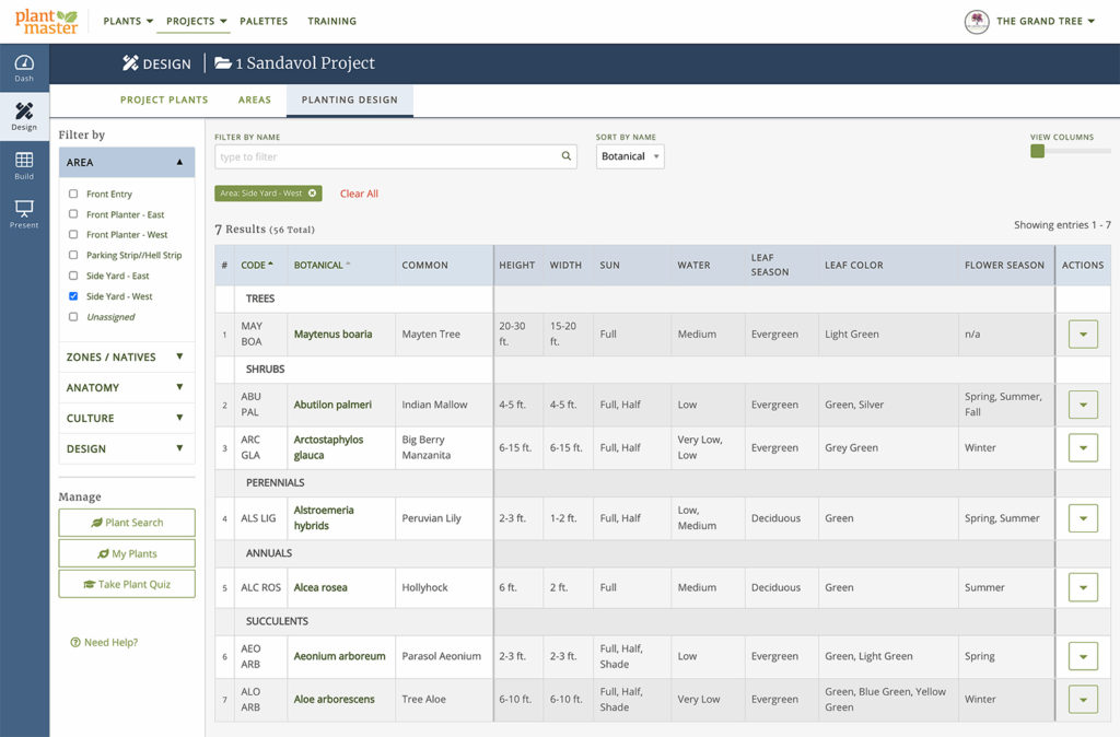 Planting Design Tools for Students - PlantMaster for Colleges